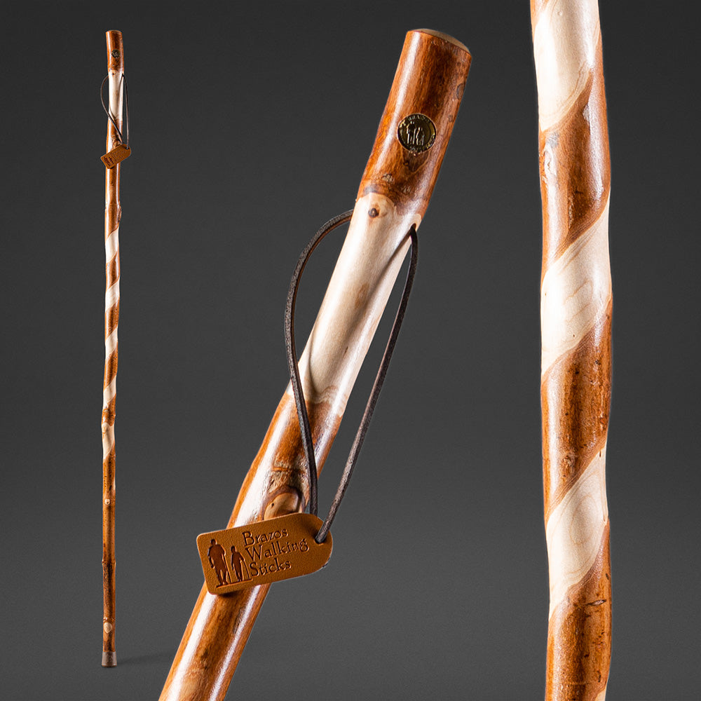 Twisted Assorted Hardwood Rustic Walking Stick 55" – Brazos Walking Sticks