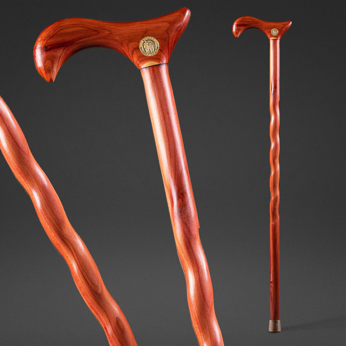 Twisted Cedar Derby Handcrafted Walking Cane 34" – Brazos Walking Sticks
