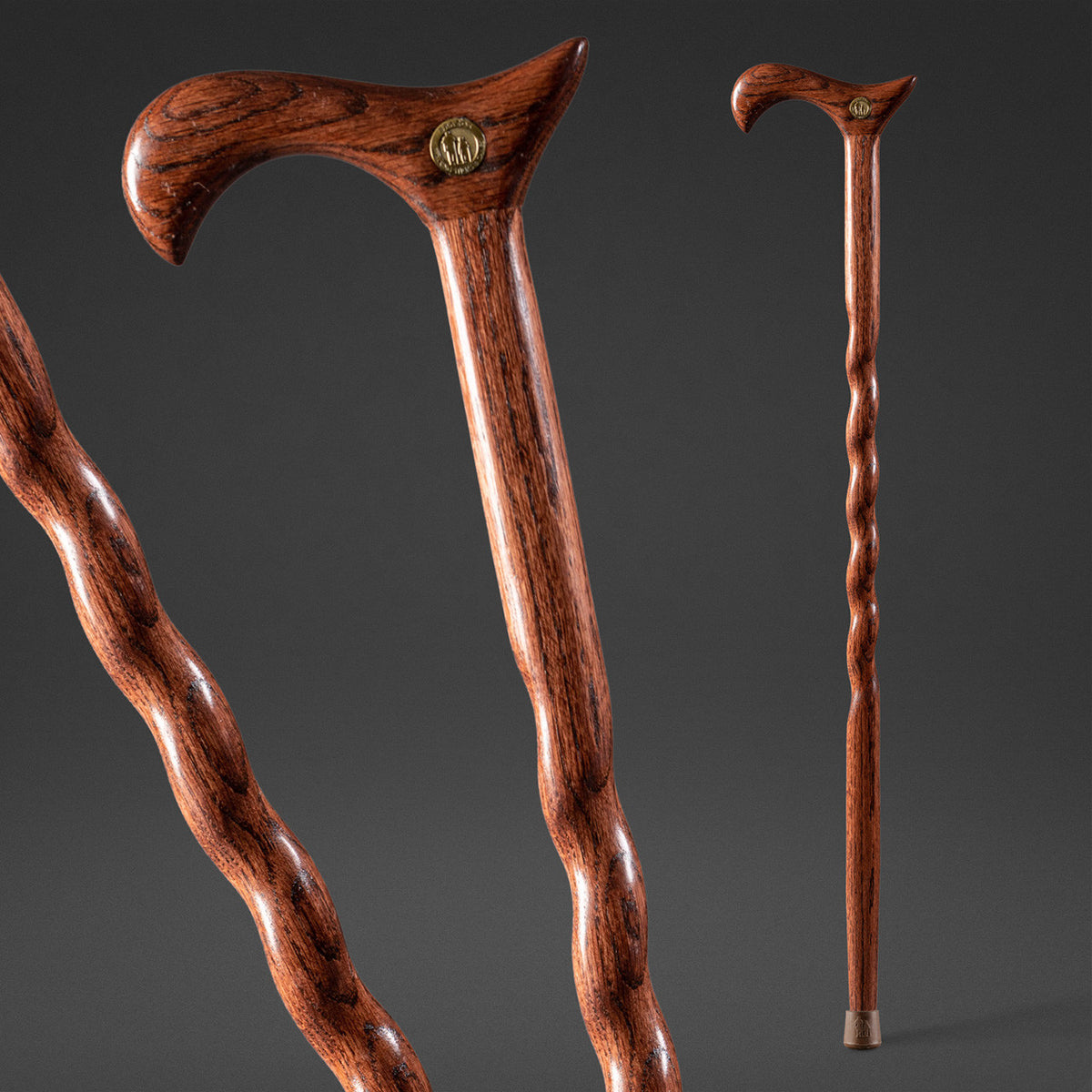 Twisted Oak Derby Handcrafted Walking Cane – Brazos Walking Sticks