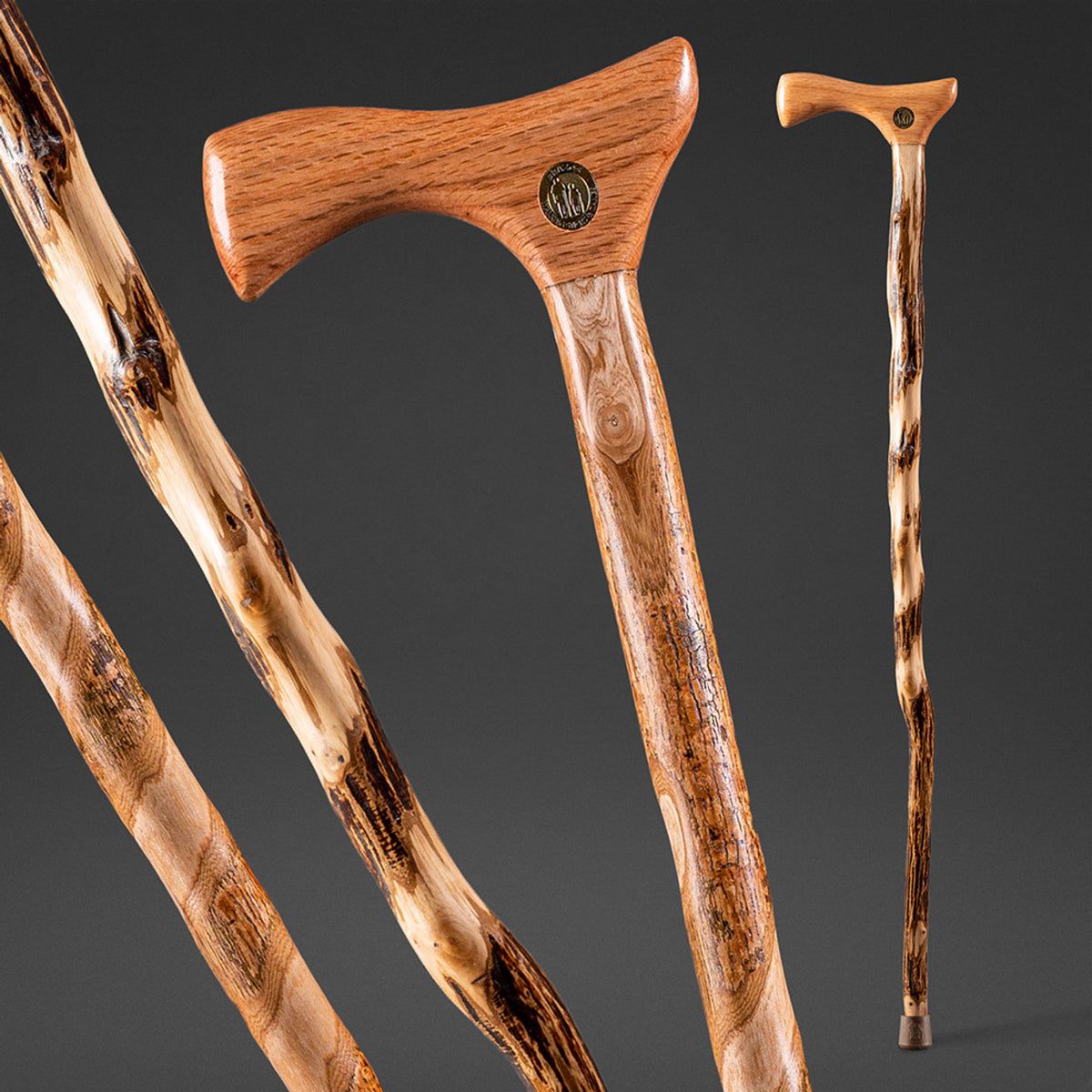 Twisted Assorted Hardwood American Rustic Walking Cane 34" – Brazos ...