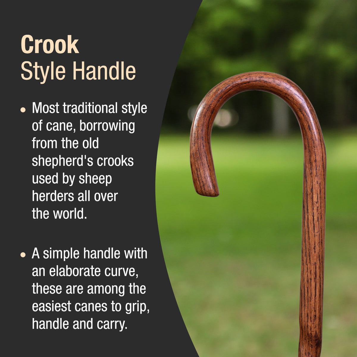 Twisted Oak Crook Neck Handcrafted Walking Cane 37" – Brazos Walking Sticks
