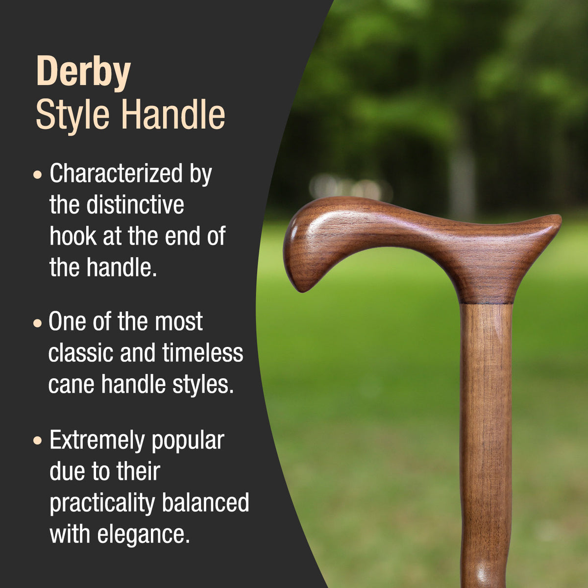 Twisted Walnut Derby Handcrafted Walking Cane 34" – Brazos Walking Sticks