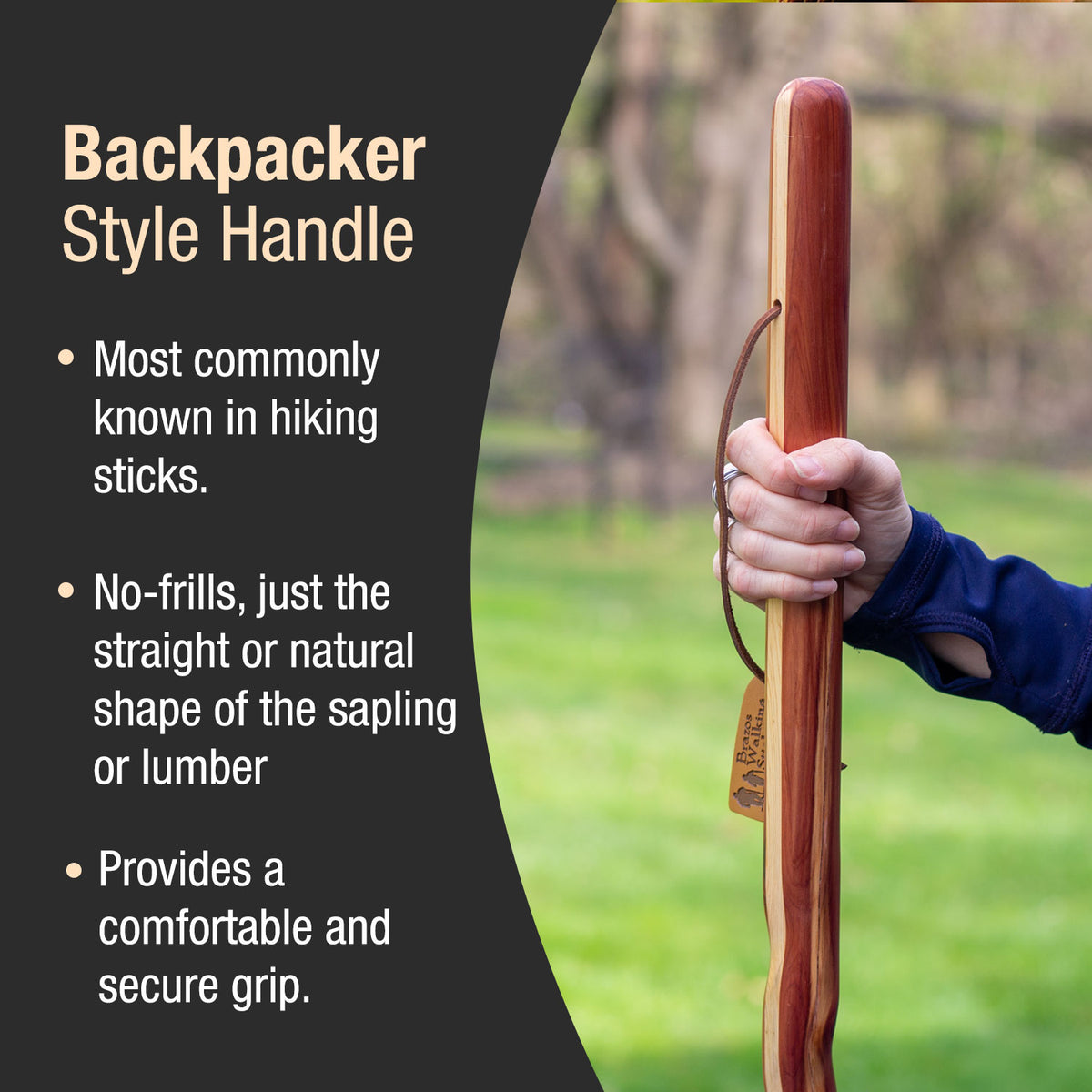 Twisted Cedar Backpacker Handcrafted Walking Stick – Brazos Walking Sticks