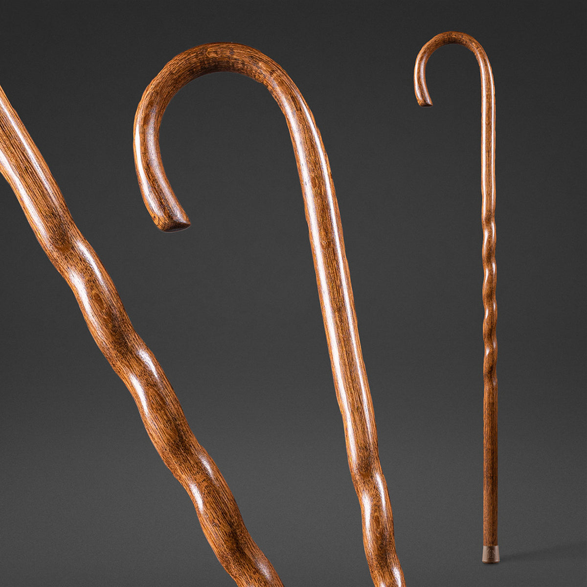 Twisted Oak Crook Neck Handcrafted Walking Cane 37" – Brazos Walking Sticks