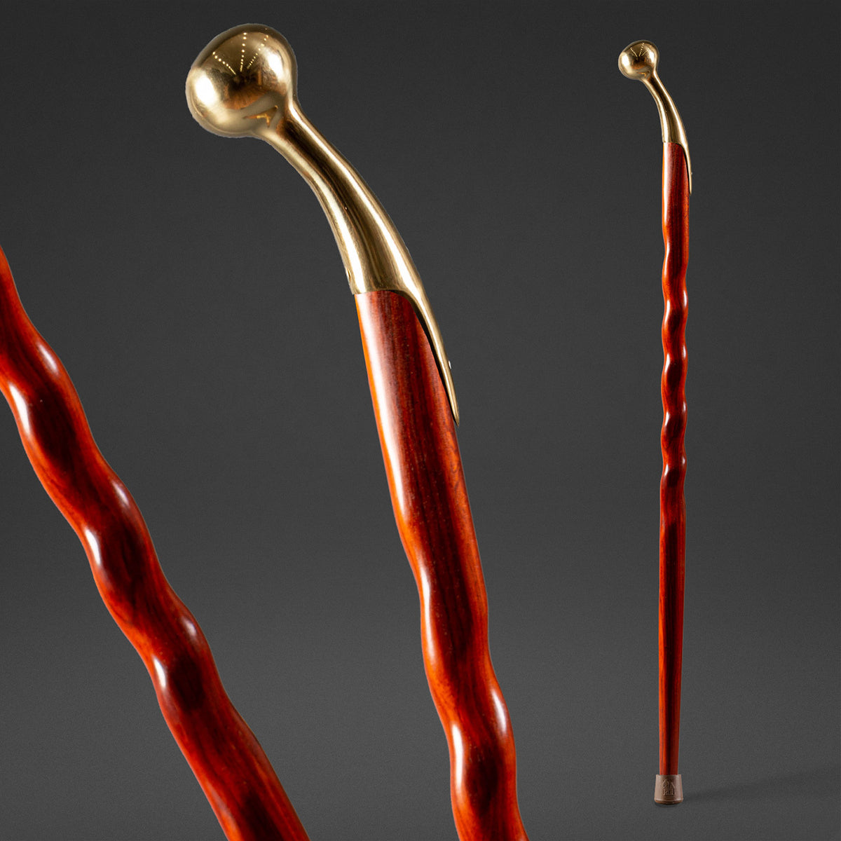Twisted Cocobolo Hame Top Handcrafted Walking Cane 37" – Brazos Walking ...